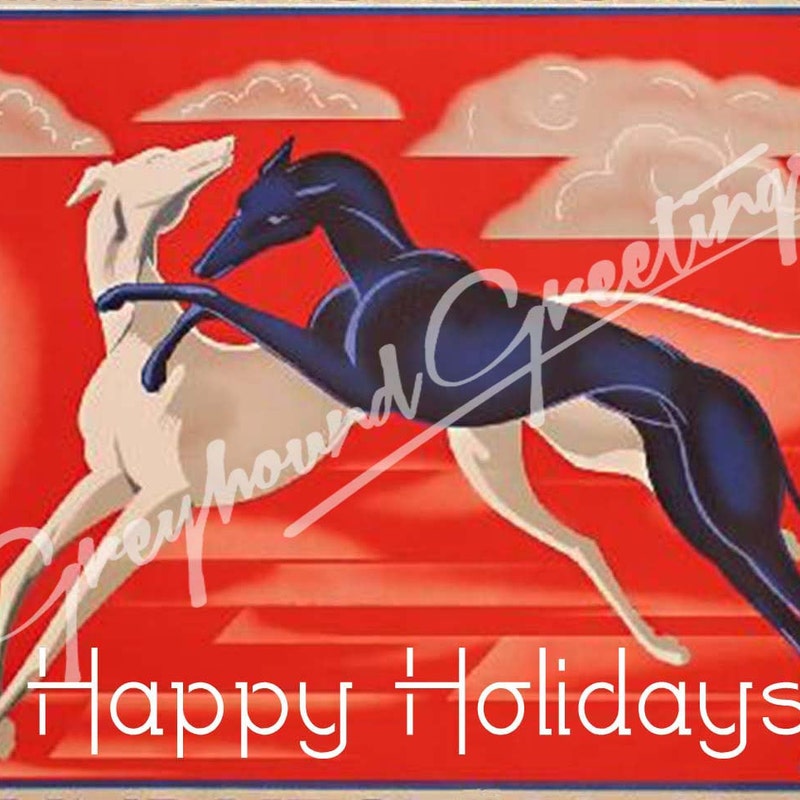 Greyhound Christmas - Etsy