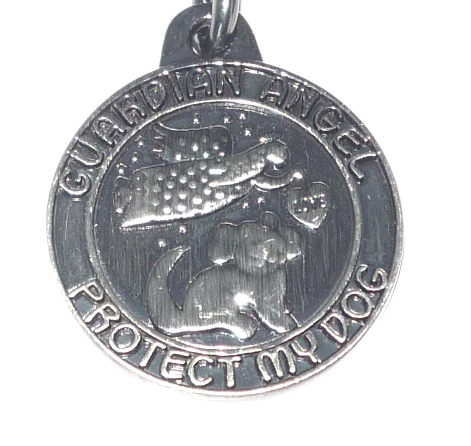 Pewter Guardian Angel Protect My Dog Charm With EZ Clip - Etsy