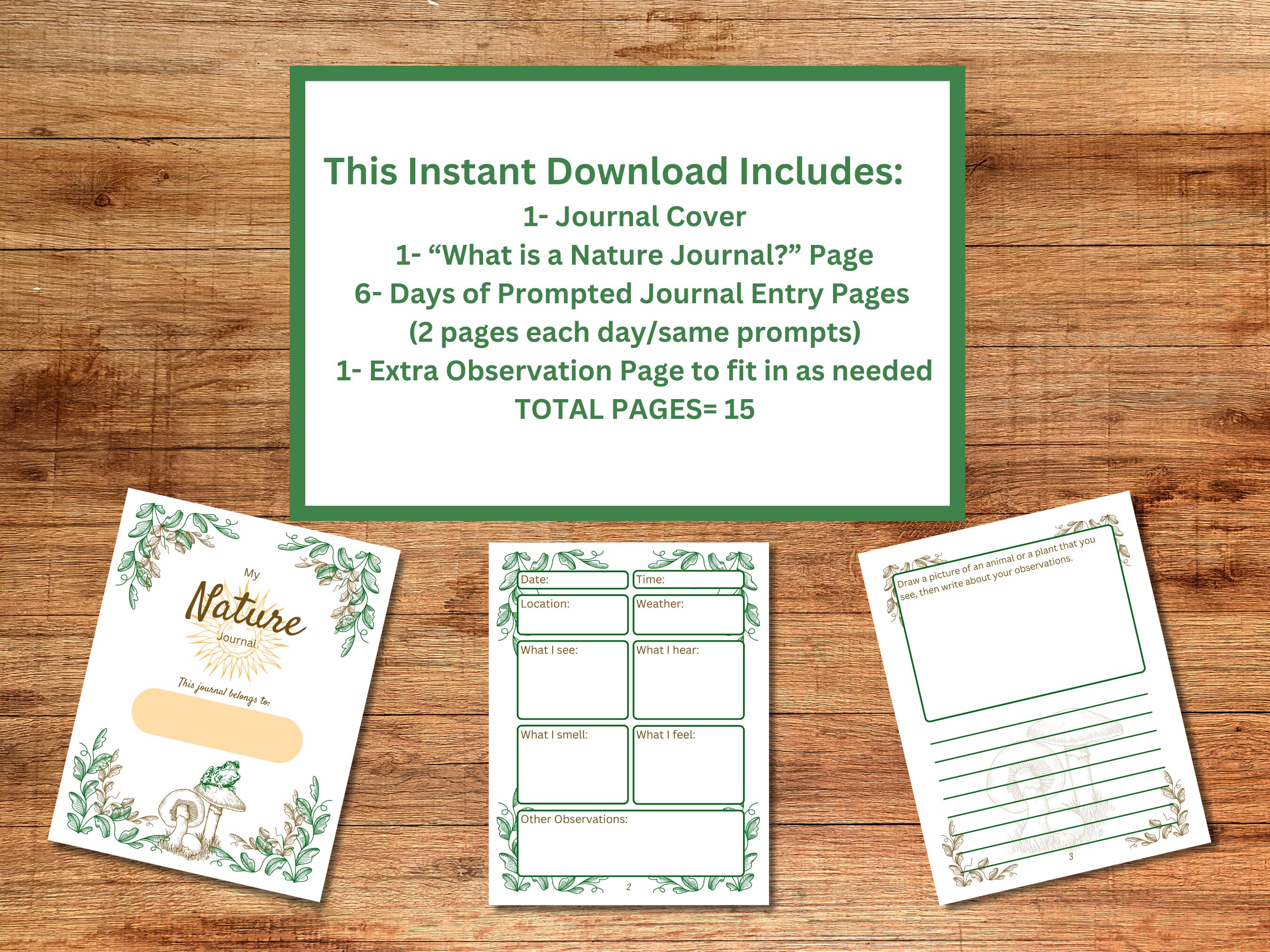 Children's Nature Journal, Nature Notebook, Kids Nature Journal, Nature ...