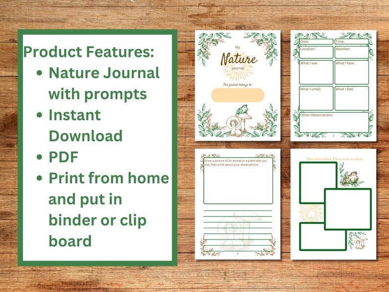 Children's Nature Journal, Nature Notebook, Kids Nature Journal, Nature ...
