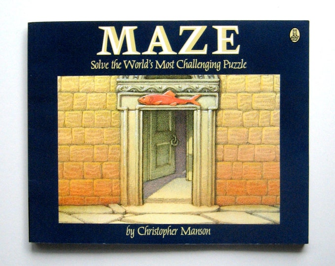 Vintage Book - Maze - by Christopher Manson - 1985 - Challenging Puzzle ...