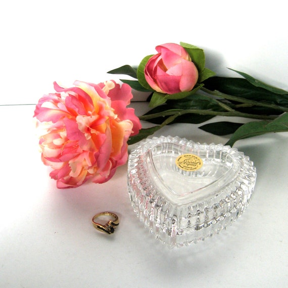 heart lead crystal box - Gem