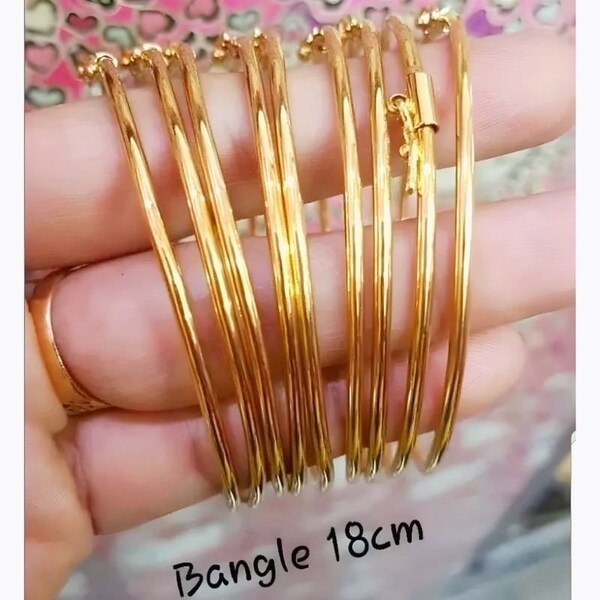 24 Pure Gold Bangles - Etsy