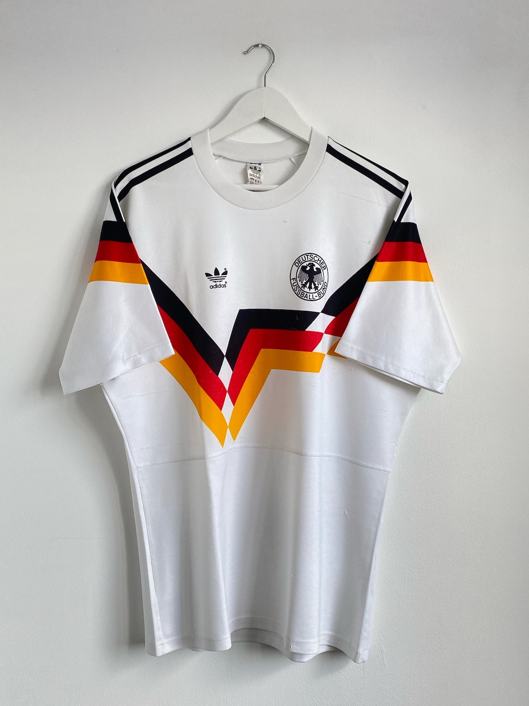 Vintage Rare Adidas Germany 1988 1990 Home Football Shirt Soccer Jersey ...