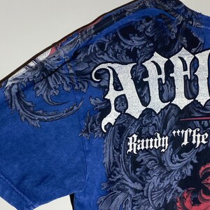 Affliction Crazy Vintage Y2k Distressed Style All Over Print USA T ...
