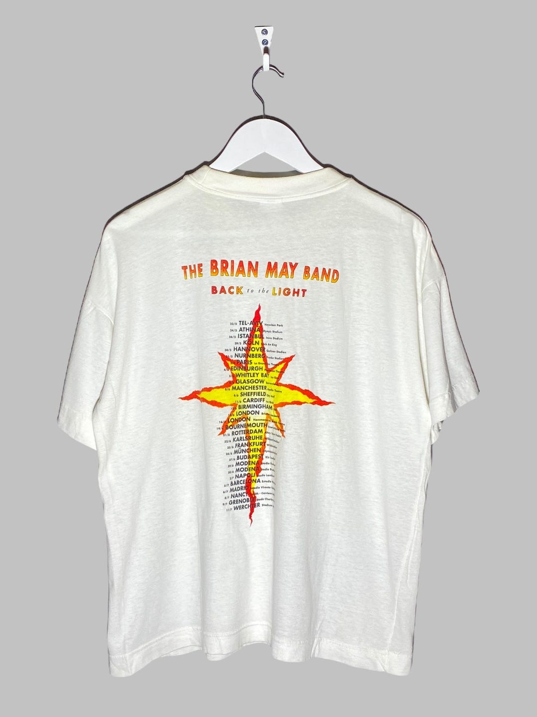 Vintage Brian May Band Back to the Light 1993 Tour Graphic Print T ...