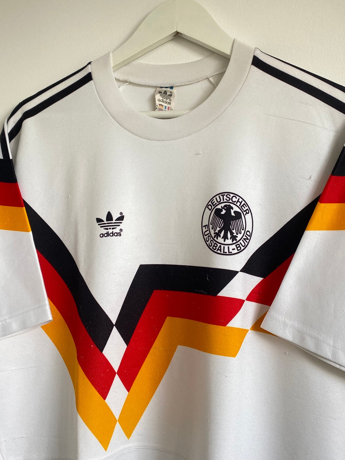 Vintage Rare Adidas Germany 1988 1990 Home Football Shirt Soccer Jersey ...