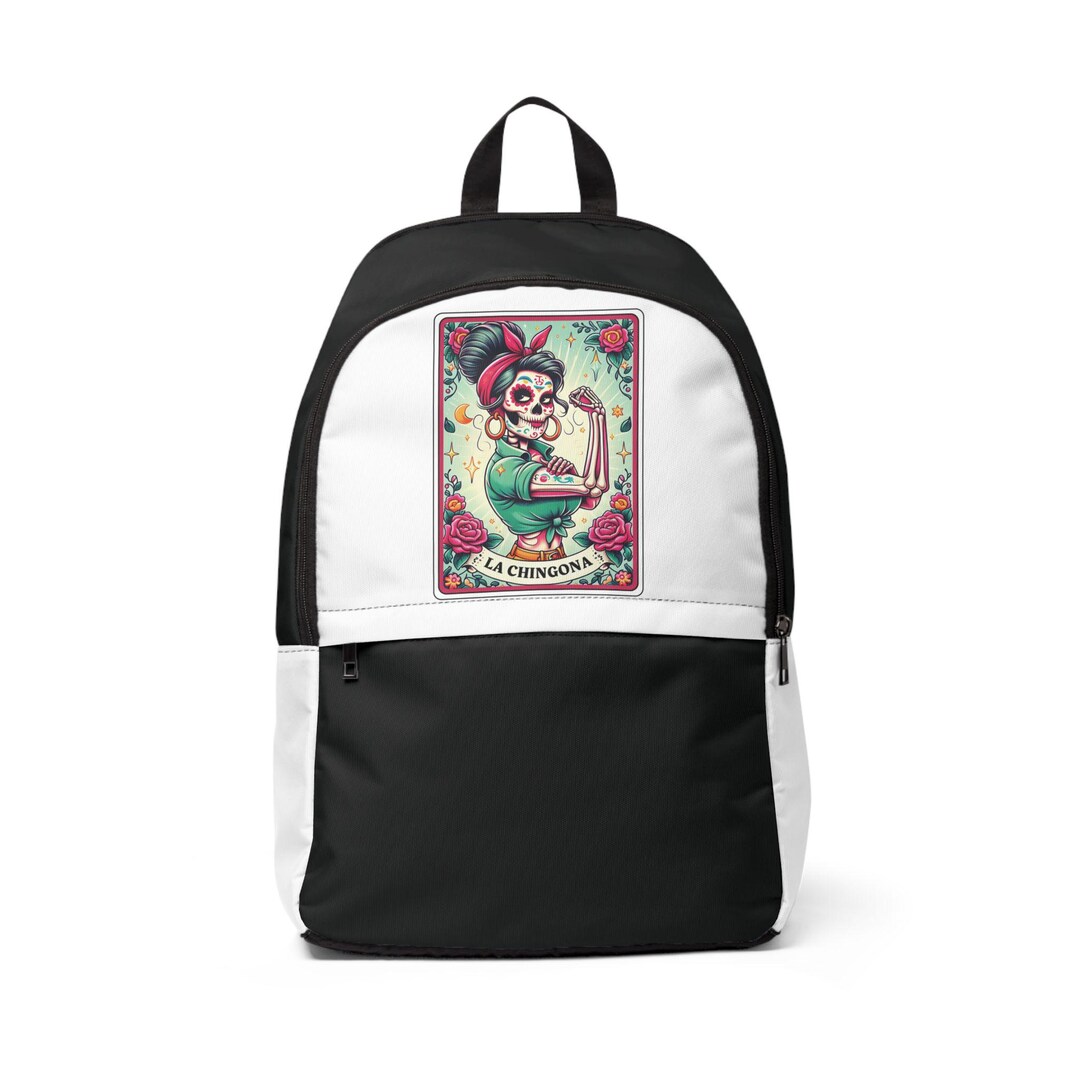 La Chingona Loteria Backpack, Badass Girl Skeleton Lady Day of the Dead ...