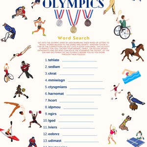 Summer Olympics Activity Pack - Etsy