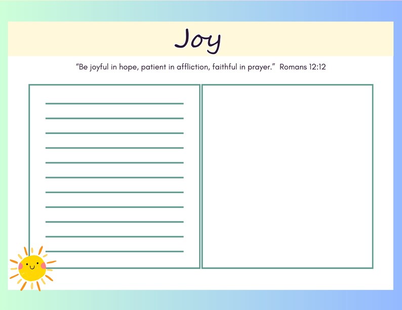 Fruits of the Spirit Journal & Prayer List - Etsy