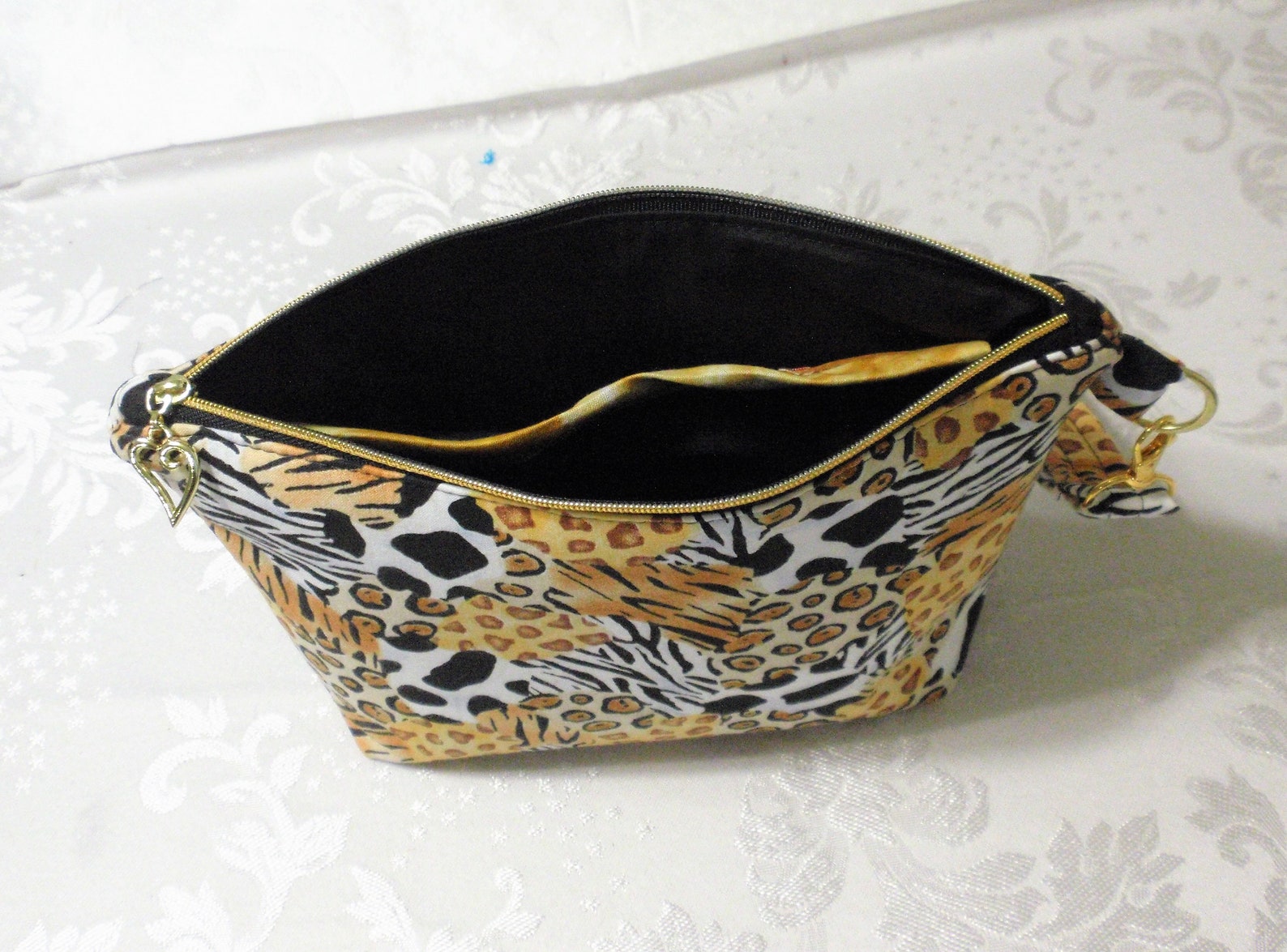 Animal Print Wristlet Purse/ Inside Pocket/cosmetic Pouch/ - Etsy