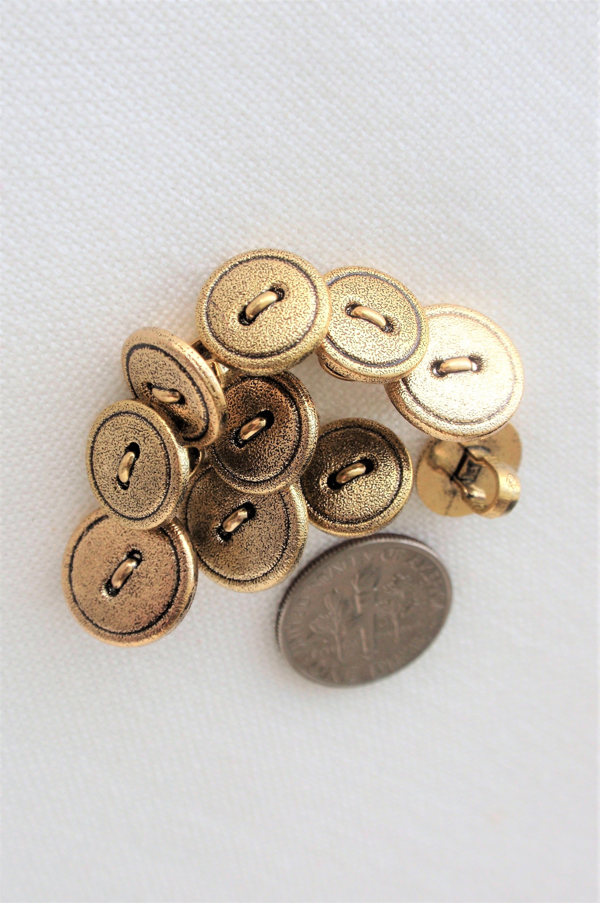 Vintage Antique Gold Buttons lot 30 Buttons/14 Mm/ Shank | Etsy