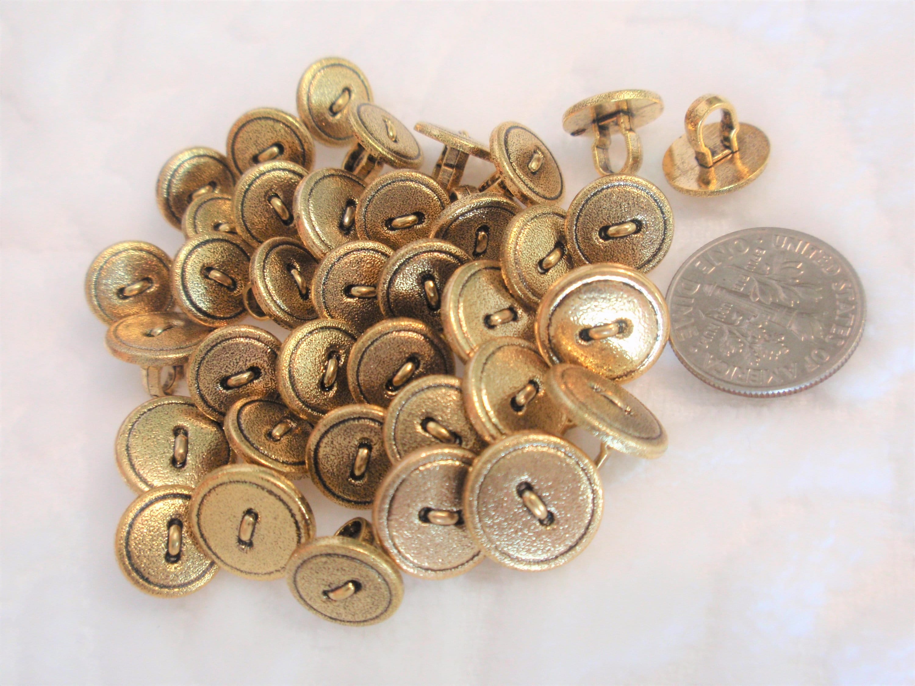 Vintage Antique Gold Buttons lot 30 Buttons/14 Mm/ Shank | Etsy