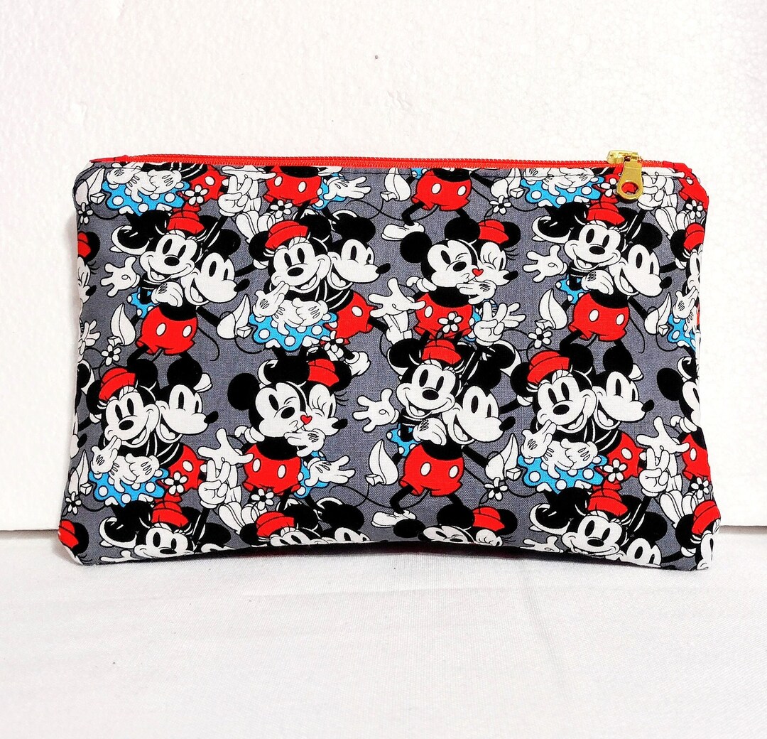 Zipper Pouch/ Mickey and Minnie Mouse Fabric Pouch/cosmetics Pouch ...