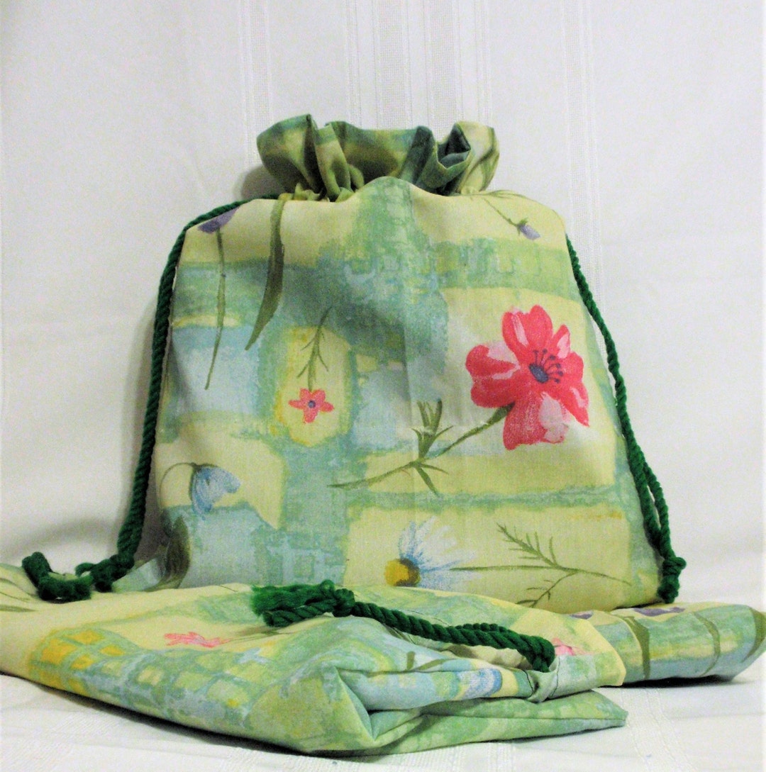 Drawstring Bag/ Large Gift Bag/ Storage Bag/ Travel Bag /crochet ...