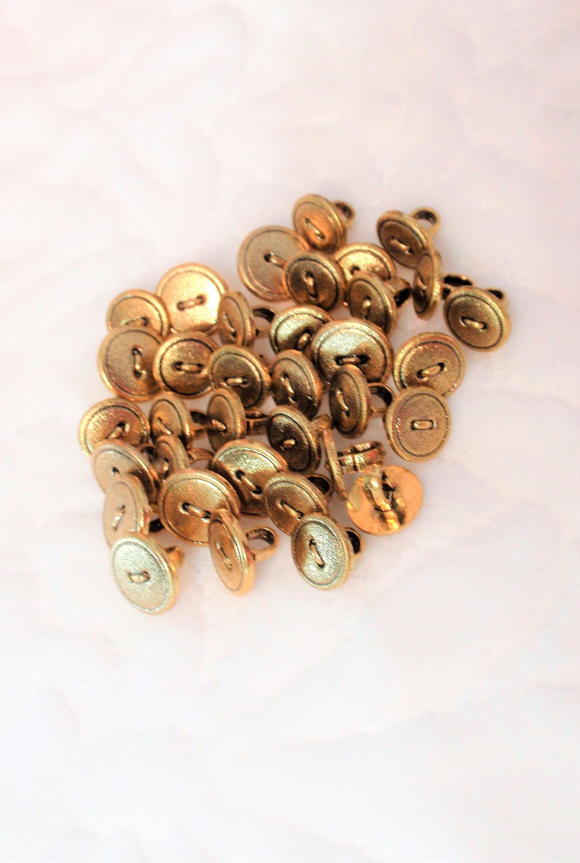 Vintage Antique Gold Buttons lot 30 Buttons/14 Mm/ Shank | Etsy