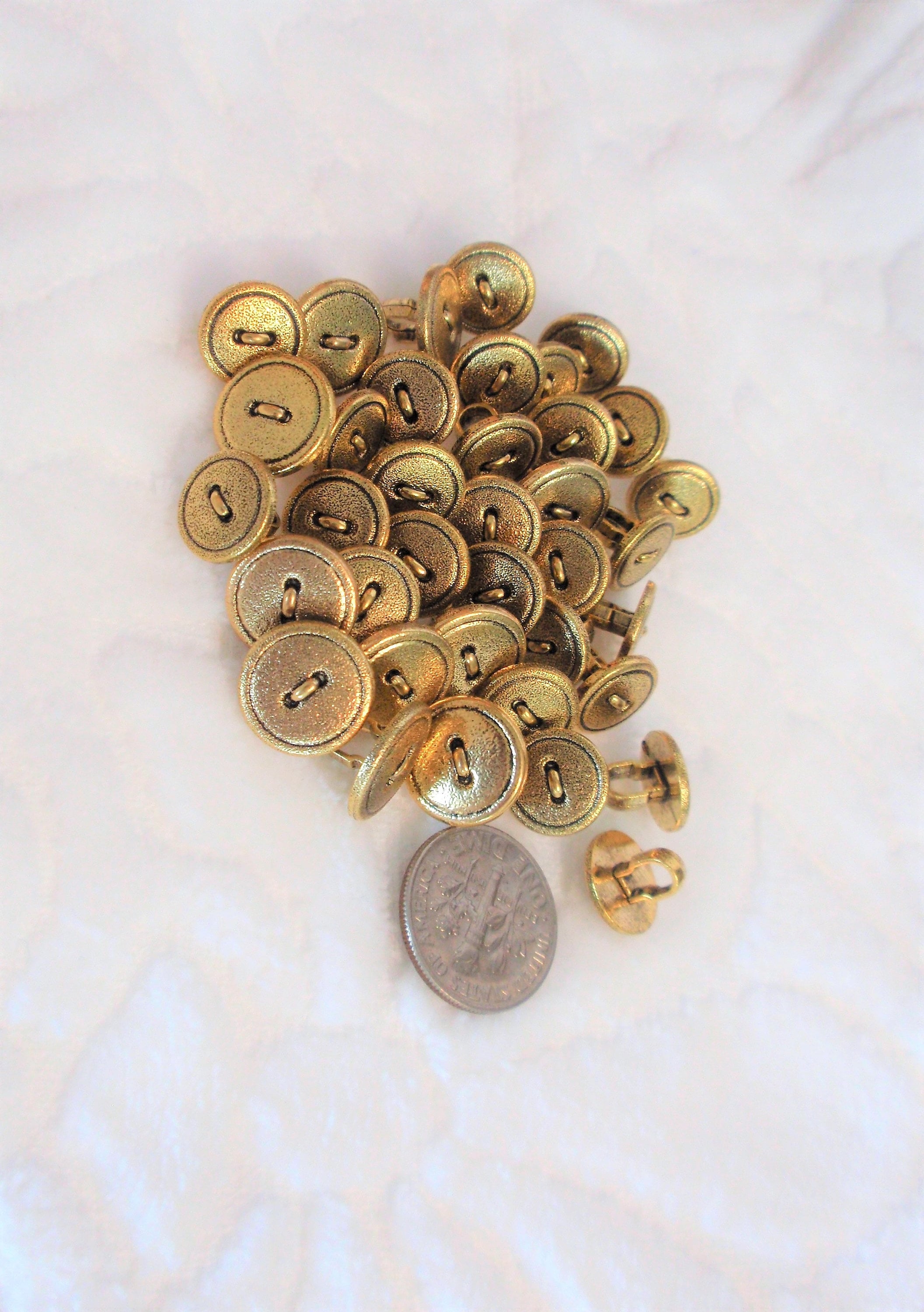 Vintage Antique Gold Buttons lot 30 Buttons/14 Mm/ Shank | Etsy