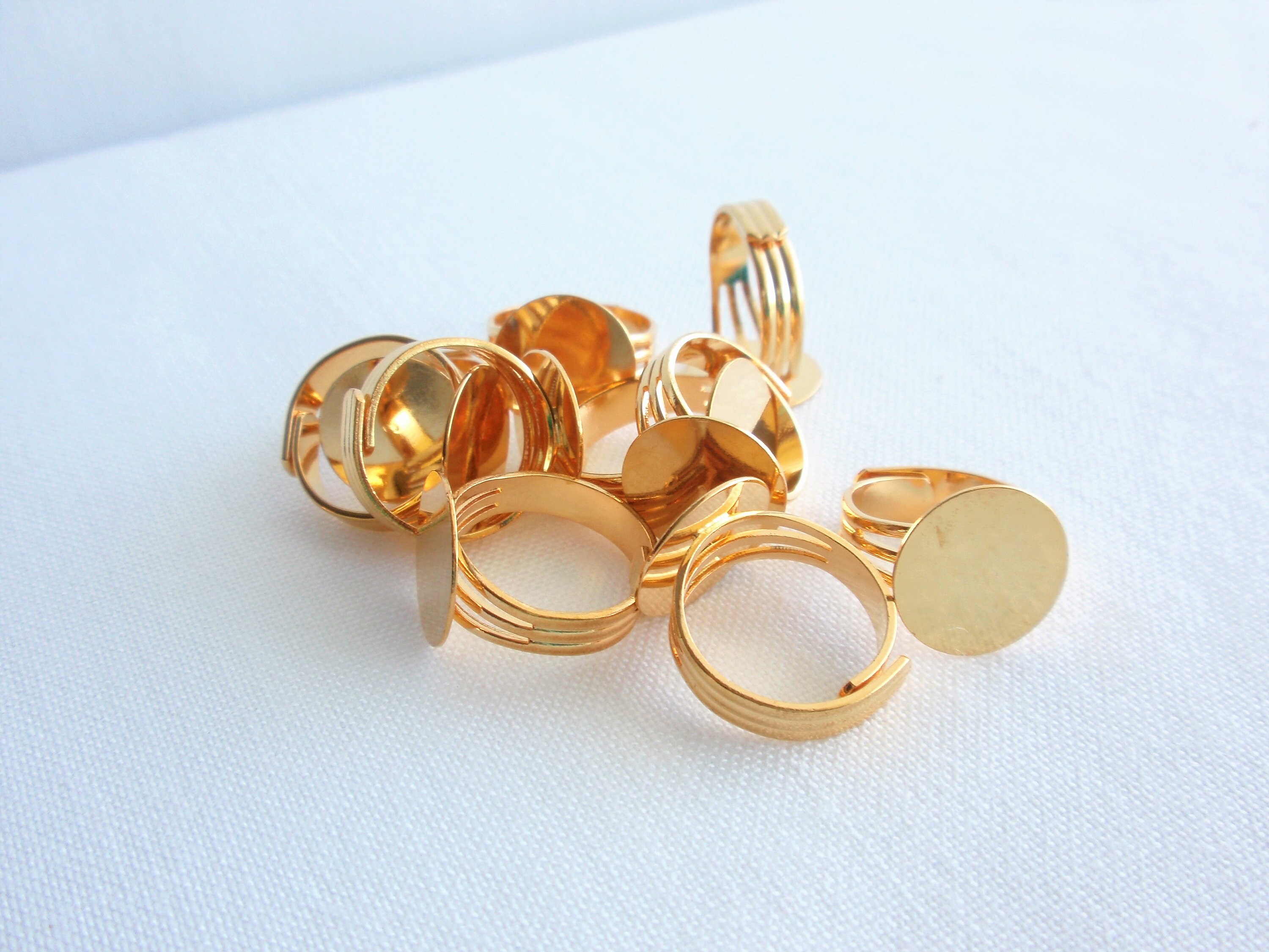 Ring Blanks Adjustable for Jewelry making .Lot 10 rings.Shiny | Etsy