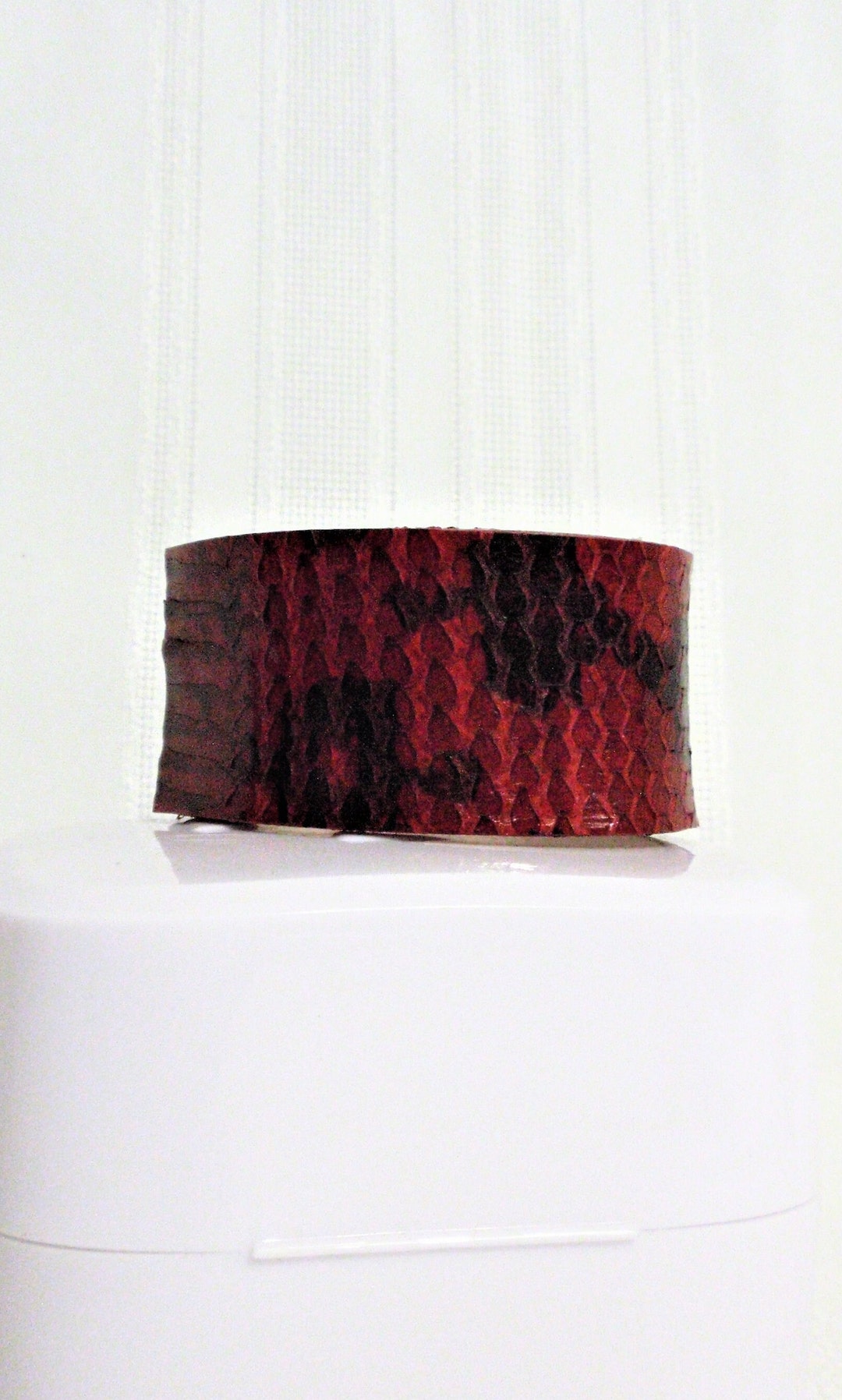 Leather Snakeskin Cuff Bracelet/leather Jewelry /cuff Bracelet /python ...