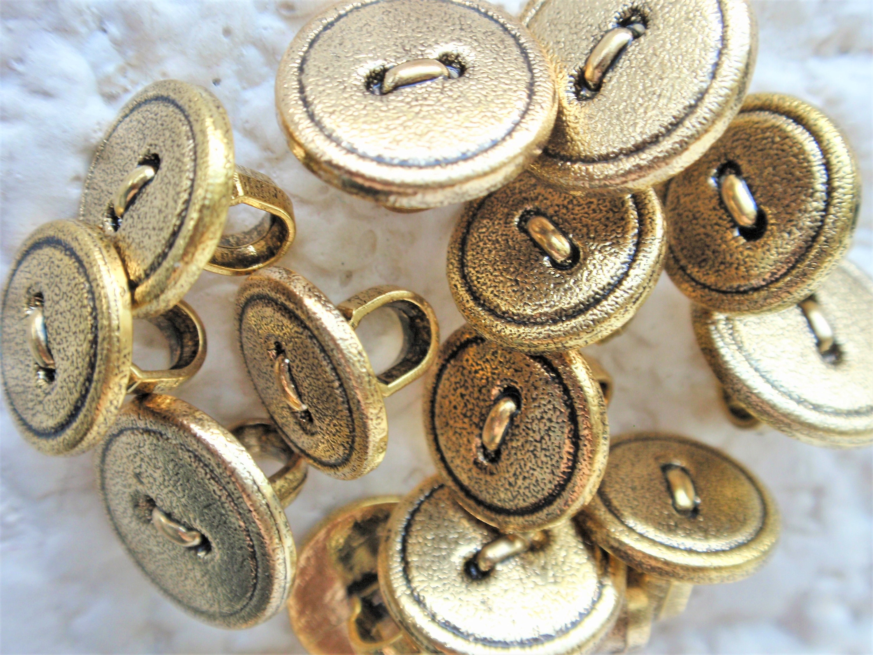 Vintage Antique Gold Buttons lot 30 Buttons/14 Mm/ Shank | Etsy