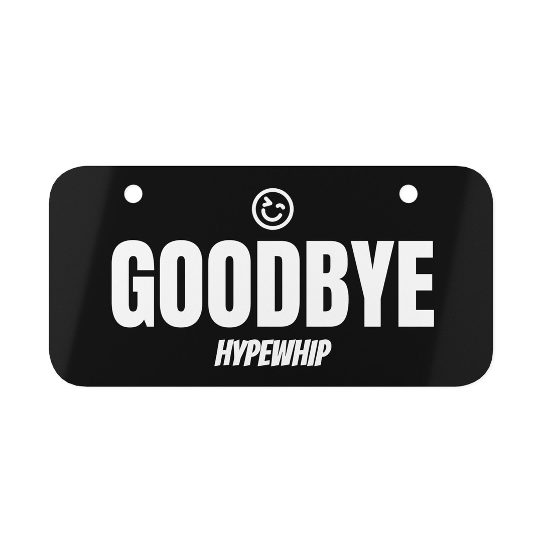 GOODBYE BIKE License Plate - Etsy