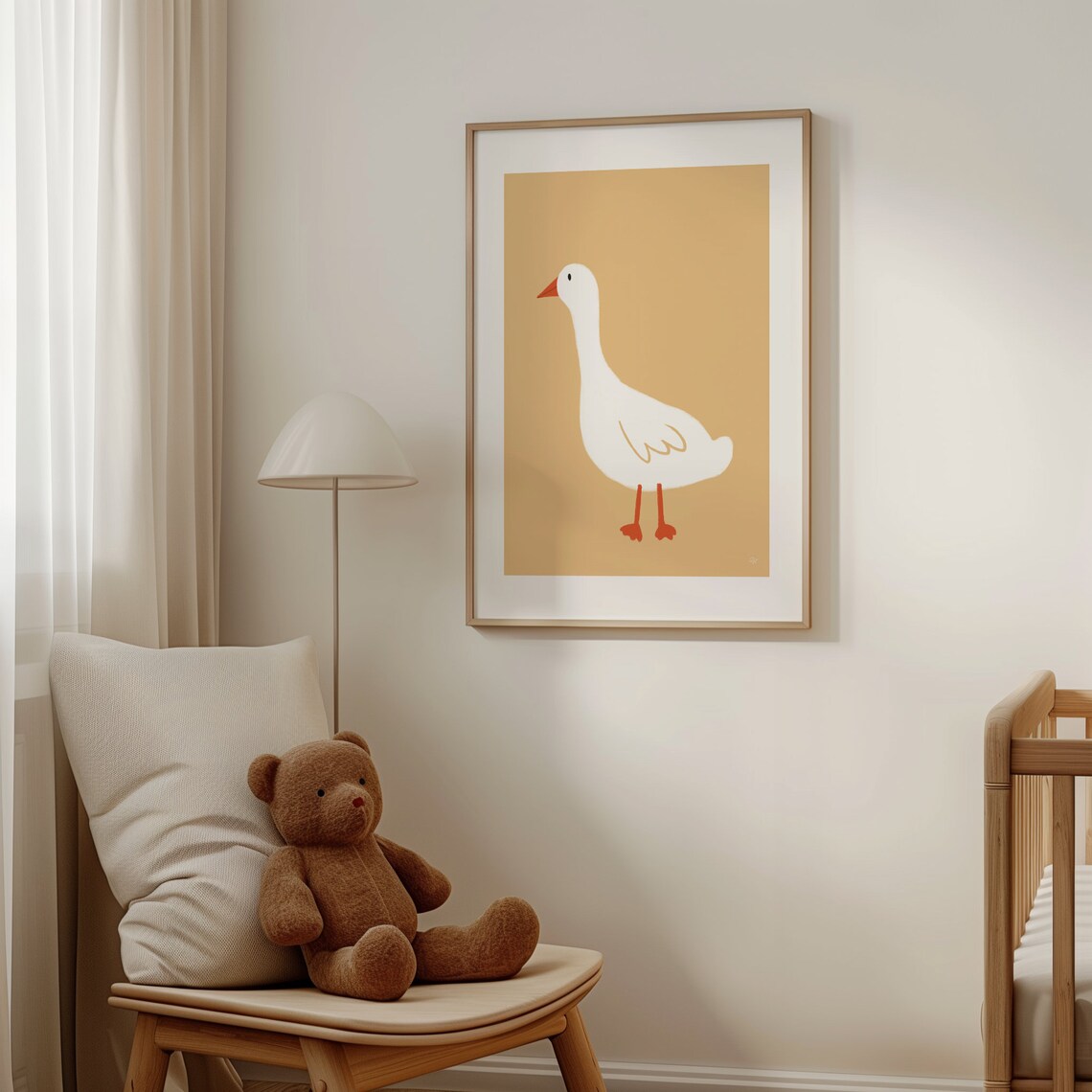 Silly Goose Wall Art, Cute Goose Poster, Nursery Printable Art, Baby ...