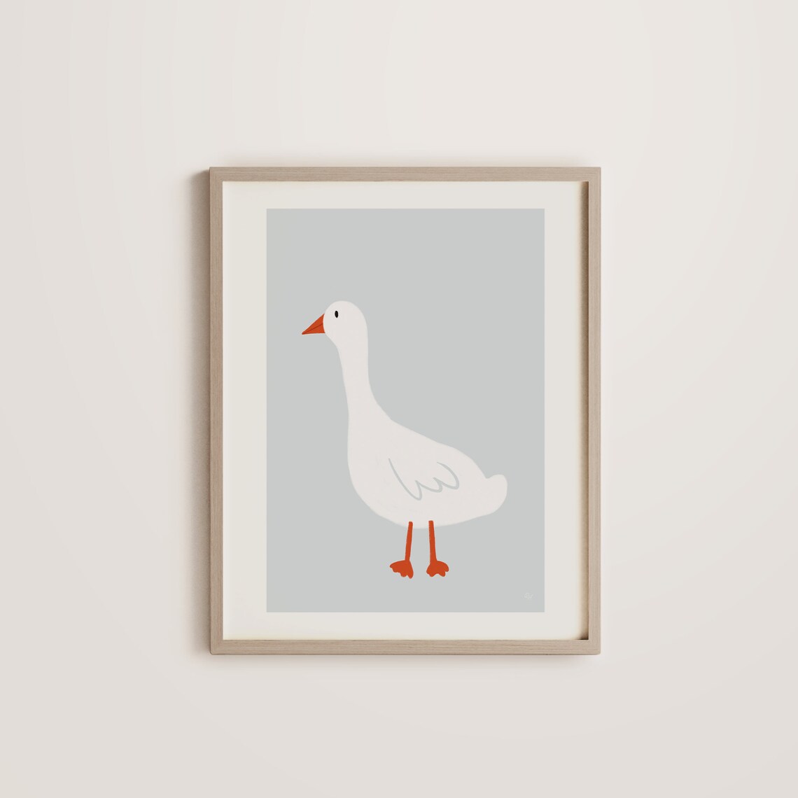 Silly Goose Wall Art, Cute Goose Poster, Nursery Printable Art, Baby ...