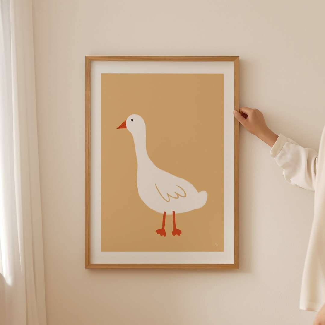 Silly Goose Wall Art, Cute Goose Poster, Nursery Printable Art, Baby ...