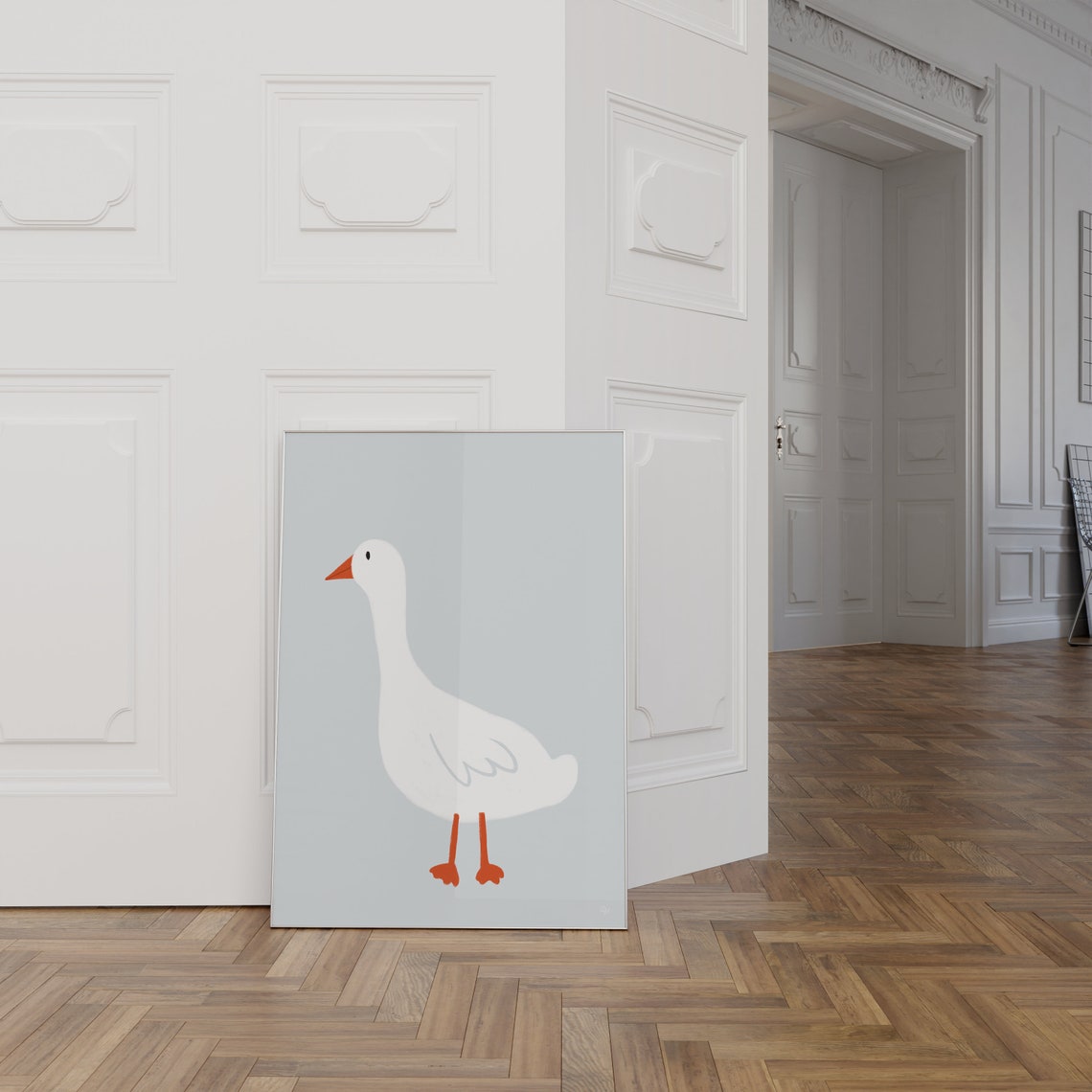 Silly Goose Wall Art, Cute Goose Poster, Nursery Printable Art, Baby ...