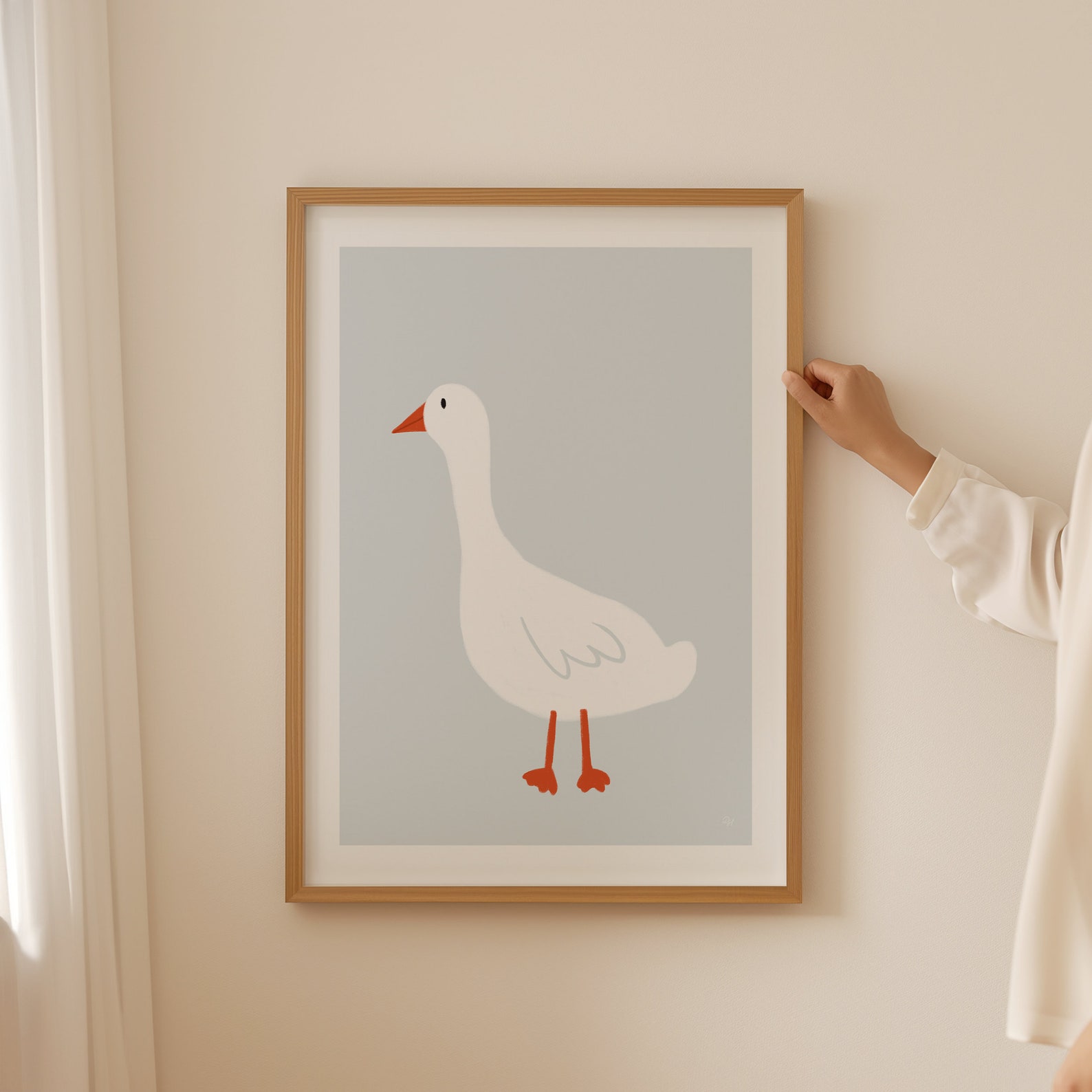 Silly Goose Wall Art, Cute Goose Poster, Nursery Printable Art, Baby ...