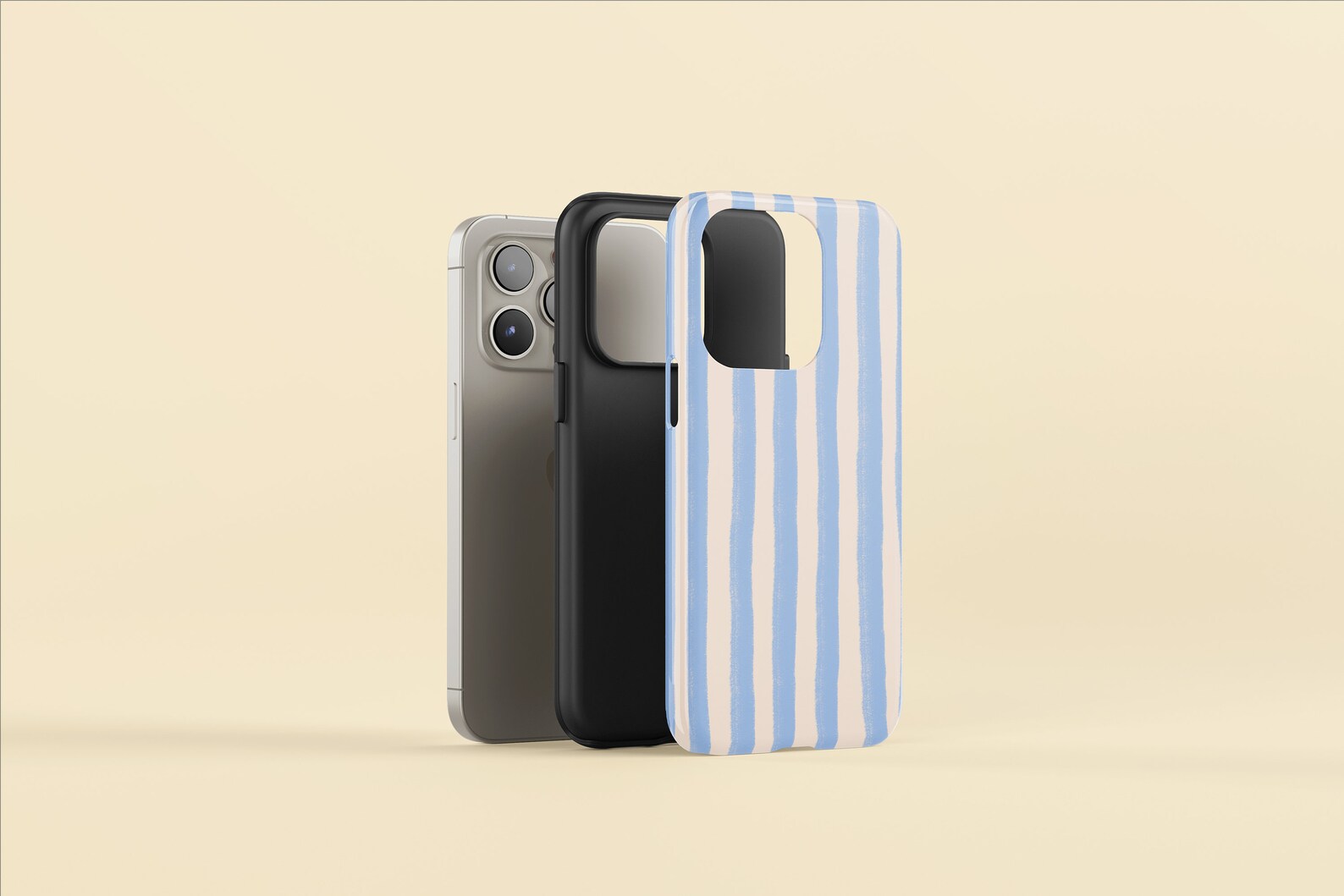 Blue Stripes Tough Case for Iphone®, Retro Striped Phone Case for ...