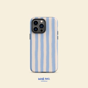Blue Stripes Tough Case for Iphone®, Retro Striped Phone Case for ...