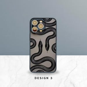 Black Gold Snake Phone Case, Slim Case, iPhone 16 15 14 13 Pro Max Plus ...