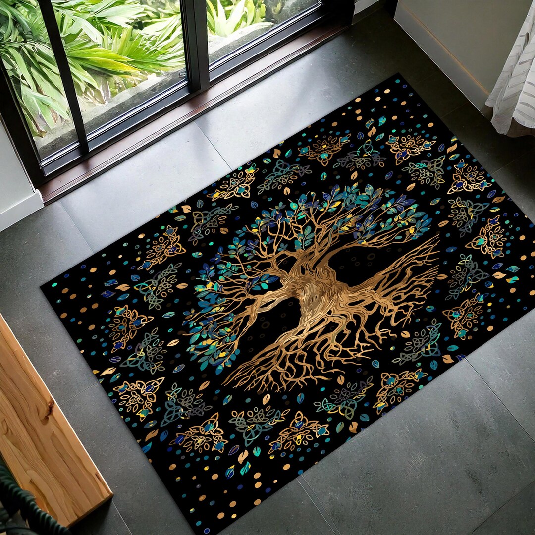 Tree of Life Rug | Nature Inspired Carpet With Boho Tree Design ...