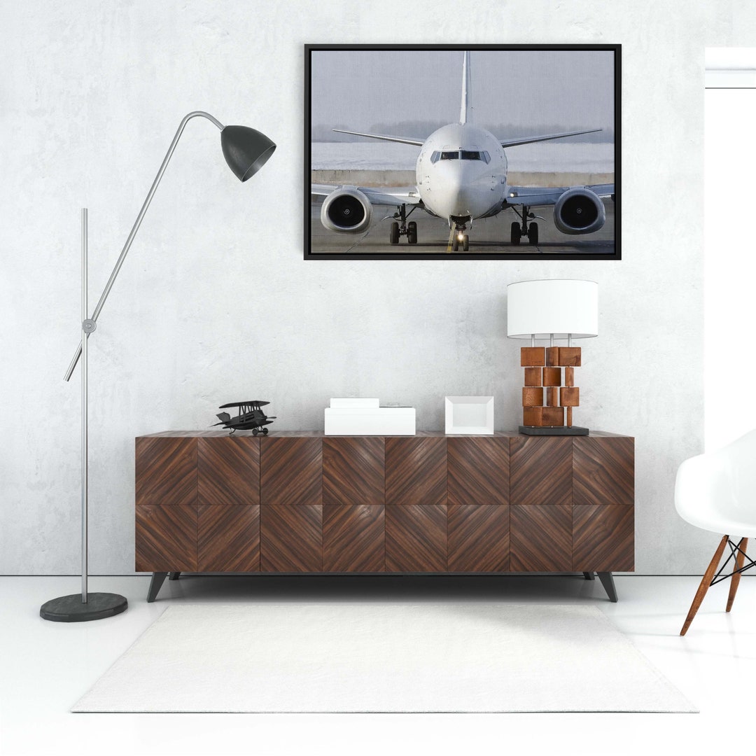 Jet Airplane Canvas, Passenger Aviation Plane Canvas, Travel Wall Art ...