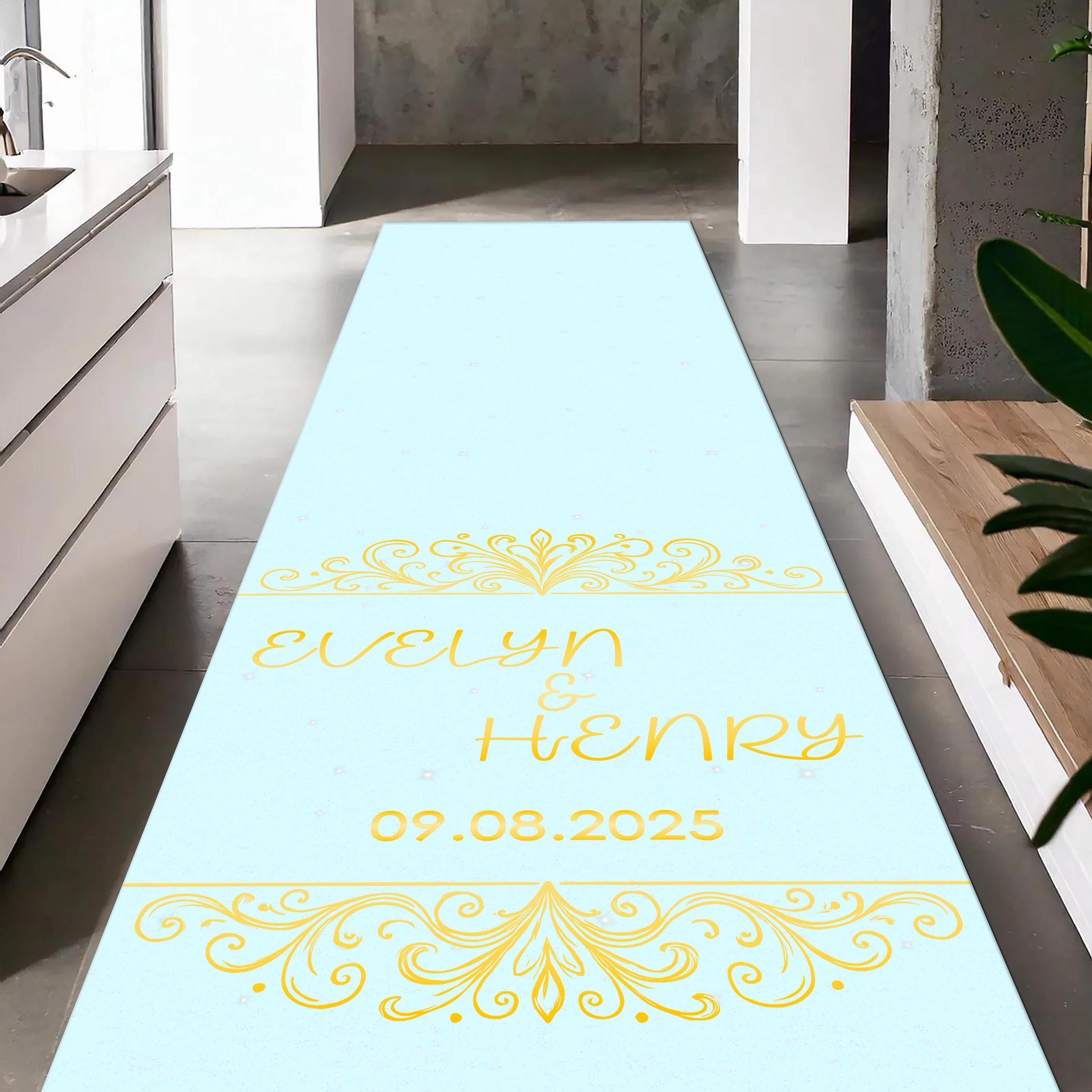 Custom Wedding Aisle Runner, Elegant Wedding Decor, Formal Wedding ...