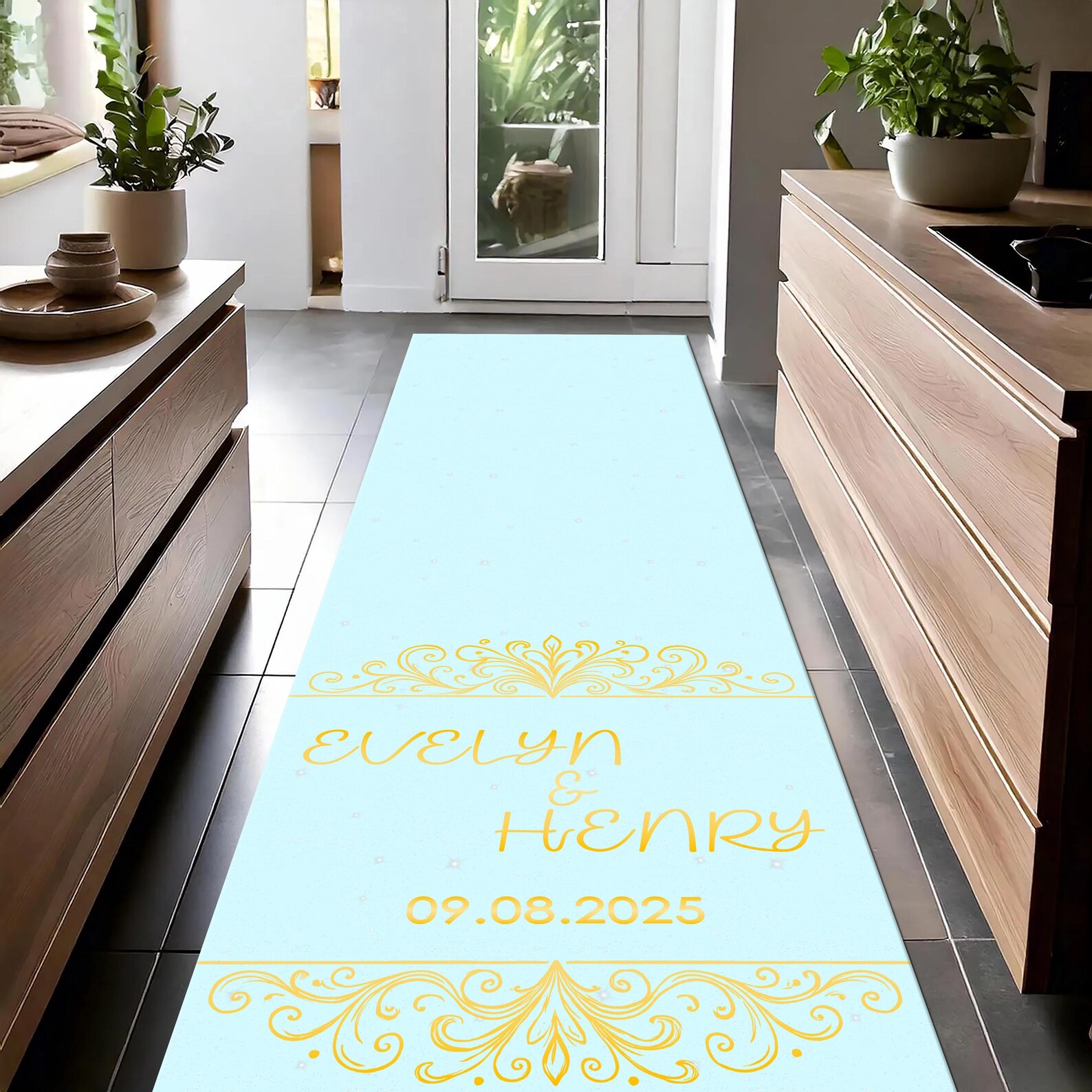 Custom Wedding Aisle Runner, Elegant Wedding Decor, Formal Wedding ...