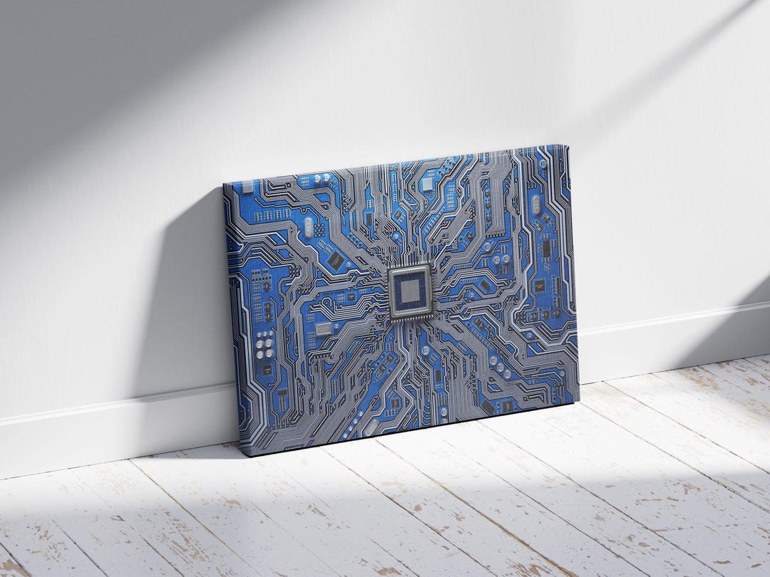 CPU Wall Decor, Computer Poster, Motherboard CPU, Circuit Board System ...