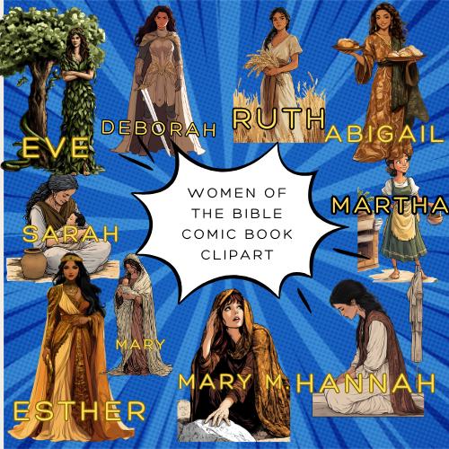 Women of the Bible Clipart Bundle - Instant Download - Cartoon Images ...