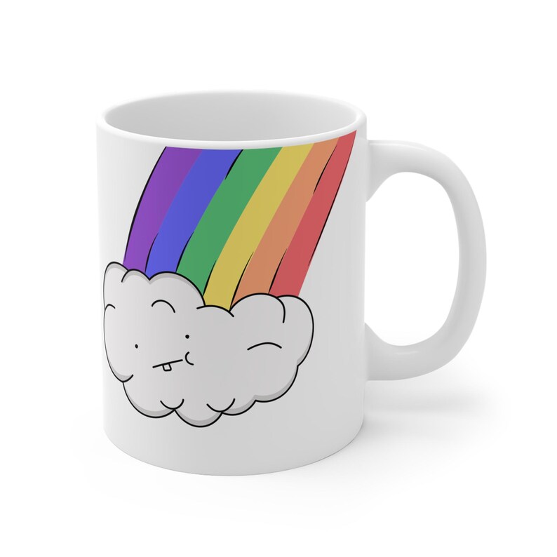 Rainbow Character Coffee Mug 11oz - Colorful Cup, Drinkware Gift ...