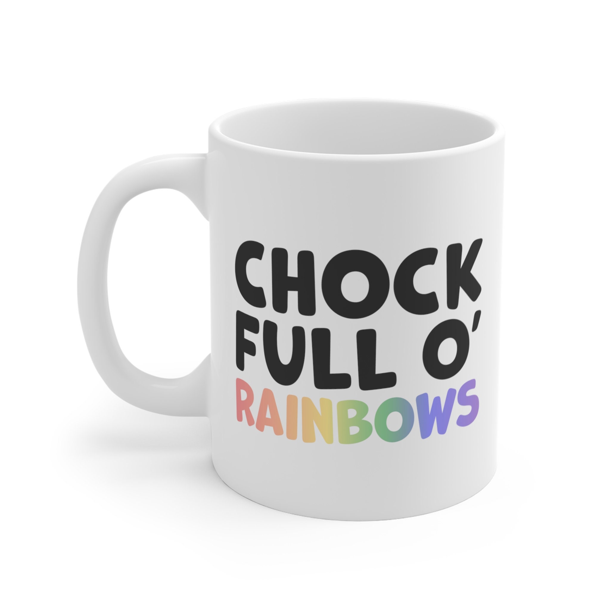 Rainbow Character Coffee Mug 11oz - Colorful Cup, Drinkware Gift ...
