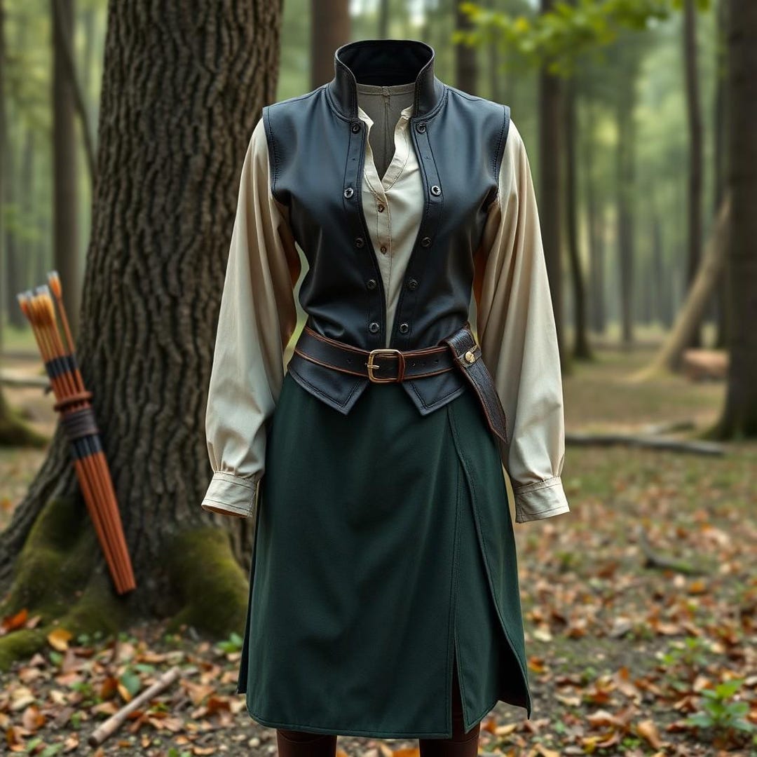 Renaissance Archer Outfit Pattern Medieval Cosplay Costume PNG Design ...