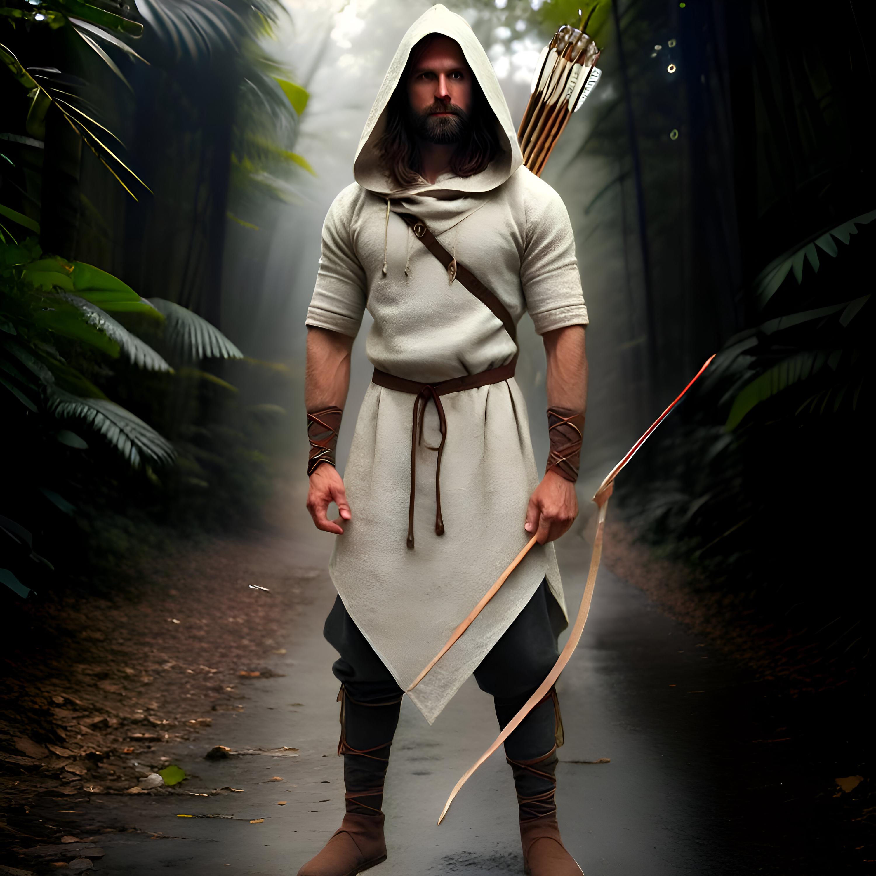 Halloween Man Medieval Larp Archer Costume | Ren Fair Robin Cosplay ...