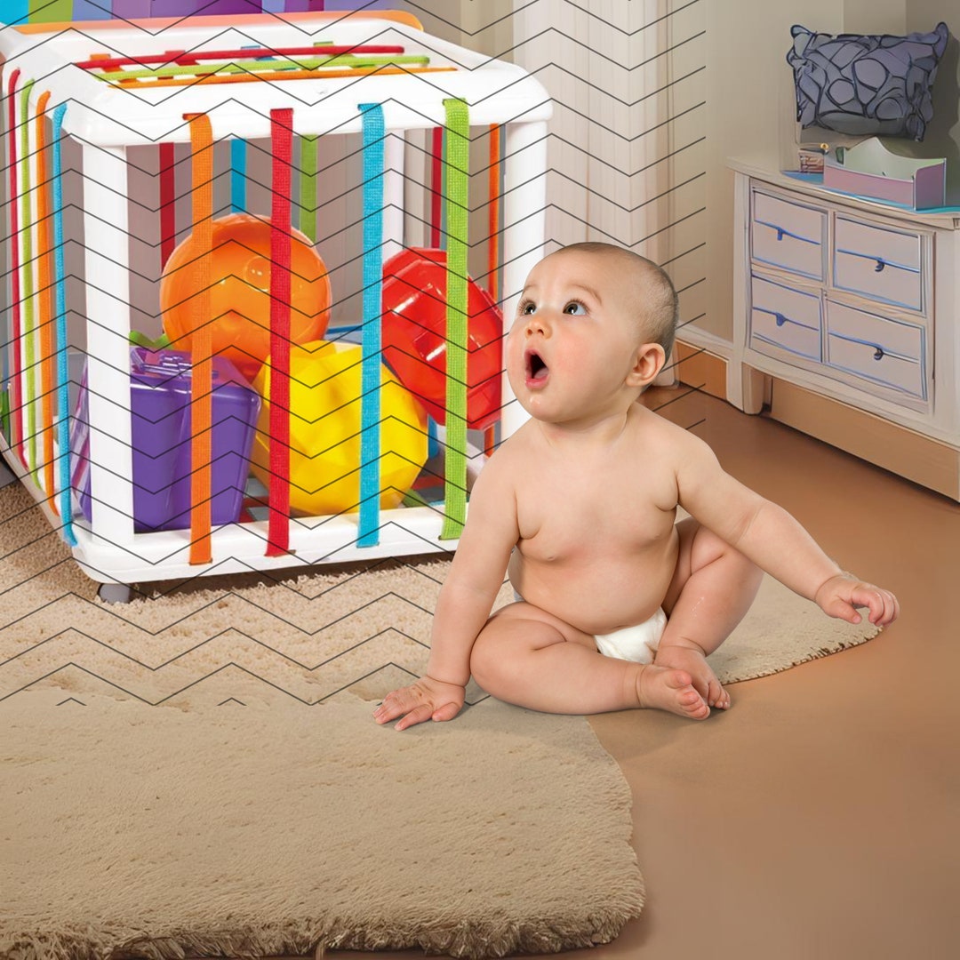 Montessori Rainbow Bears Training Toys Preschool Interlocking Sensory ...