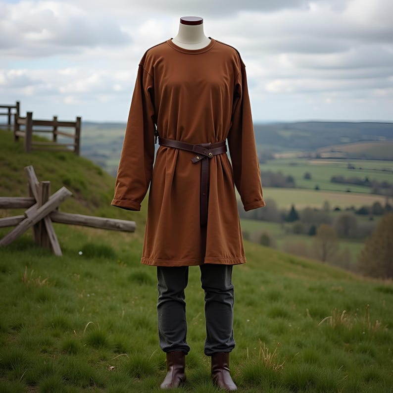 Minimal Medieval Tunic Sewing Pattern Long Sleeve Tunic With Belt DIY ...