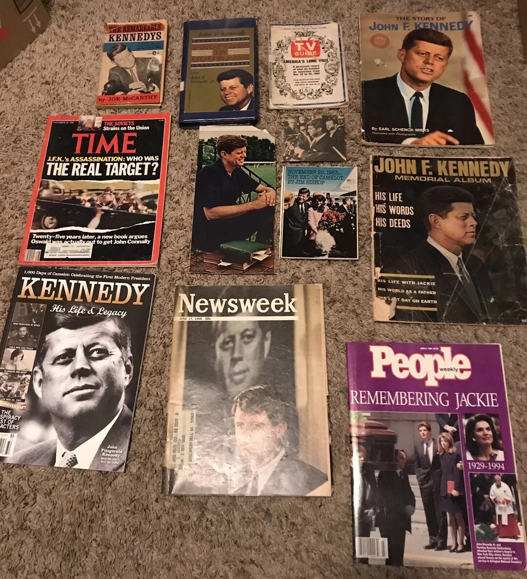 John F Kennedy Jackie Vintage Magazines Clippings and Ephemera - Etsy