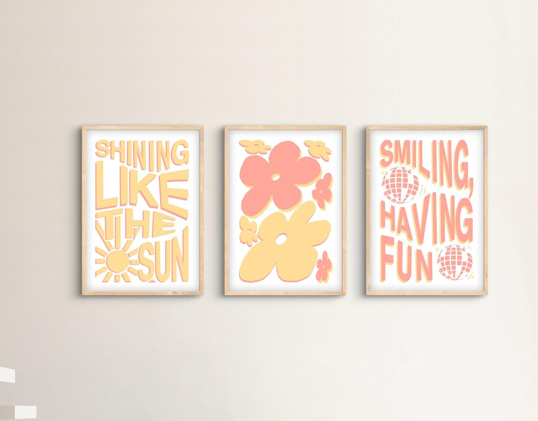 Song Poster Set of 3 ABBA Super Trouper Flowers Aesthetic Digital - Etsy