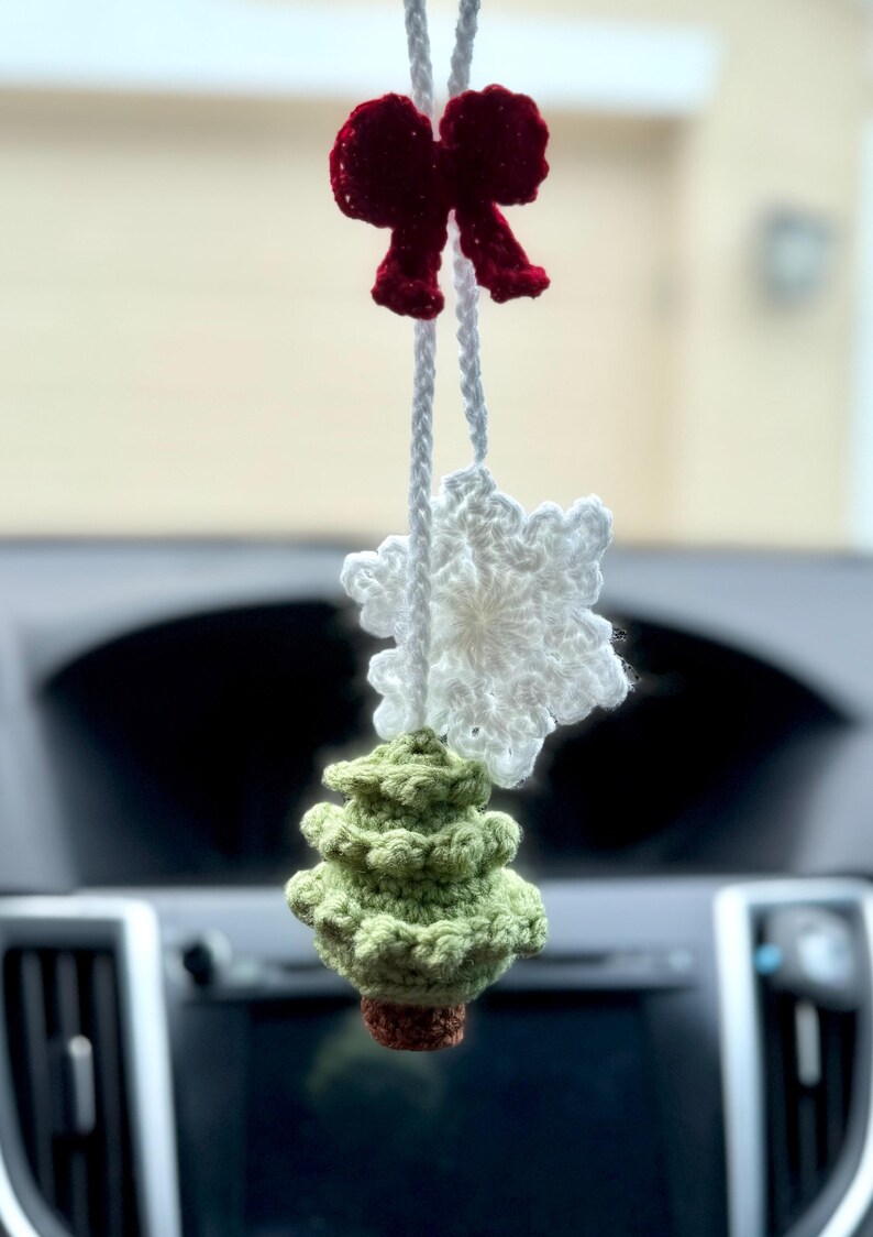 Christmas Car Accessory, Snowflake Car Hanger, Christmas Car Charm ...
