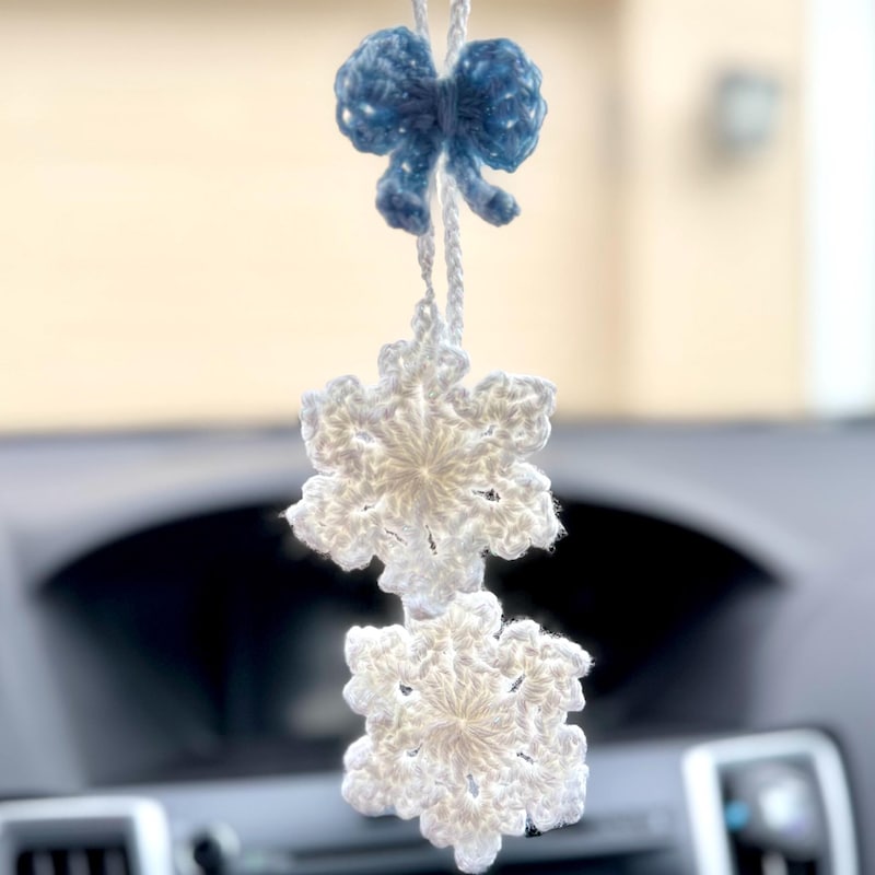 Blue Snowflake Crochet Coaster - Etsy