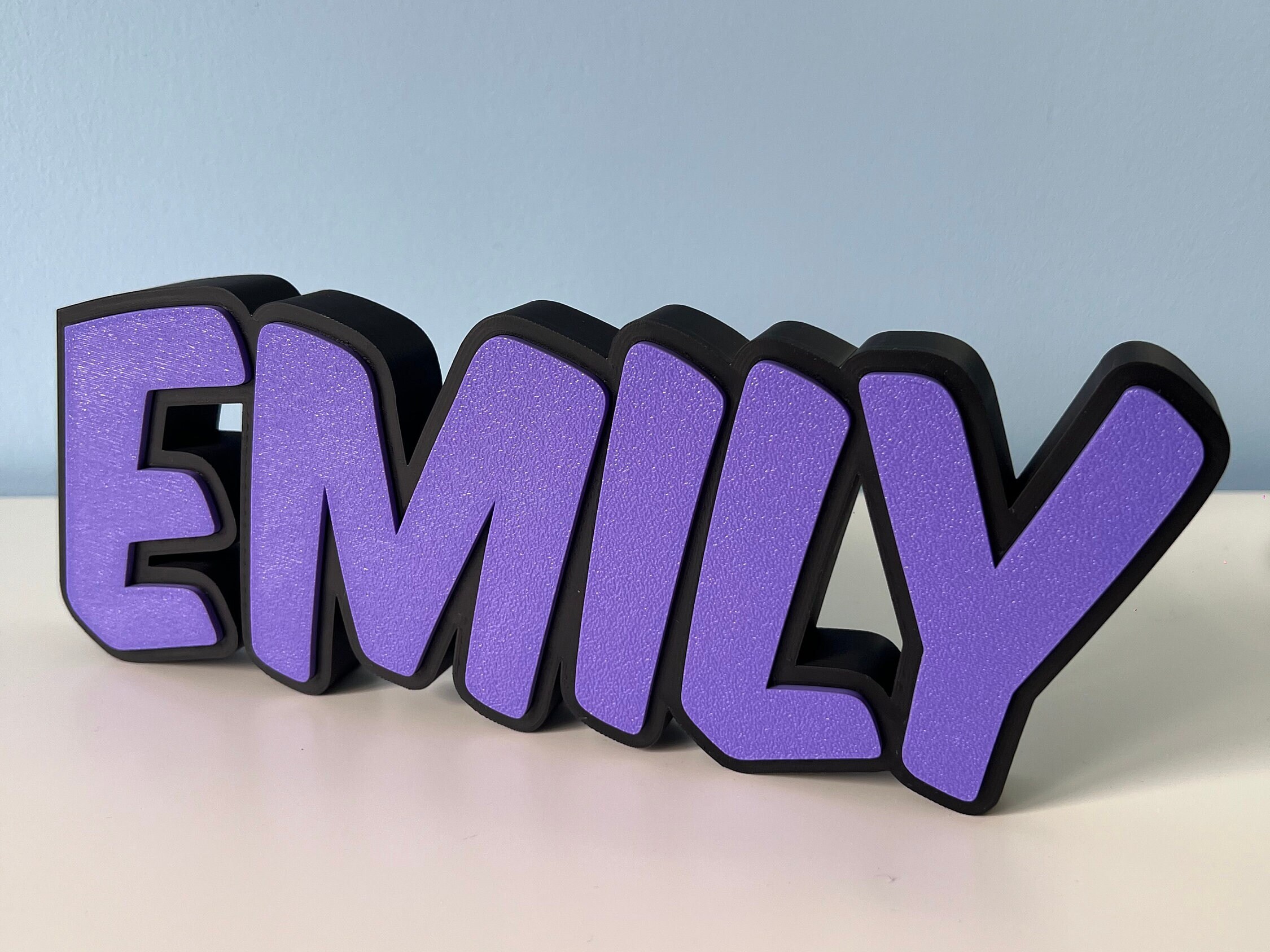 Personalised Name Sign With Colour Options, Custom Name Plate, Desk ...